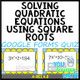 Solving Quadratic Equations using Square Roots: Google Forms Quiz - 20 ...