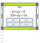 Solving Systems of Linear Equations using Elimination: Google Forms ...