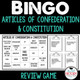 Articles of Confederation Constitution Bingo Review STAAR Review ...