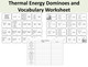 Vocabulary Dominoes: Thermal Energy and Energy Transfer NGSS MS-PS-3-3 ...
