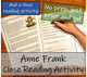 Anne Frank - 5th & 6th Grade Close Read & Biography Writing Bundle ...
