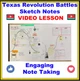 Texas Revolution Battles Sketch Notes Video Lesson - Amped Up Learning