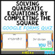 Solving Quadratic Equations by Completing the Square: GOOGLE Forms Quiz ...
