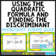 Using the Quadratic Formula and Finding the Discriminant - MICROSOFT ...