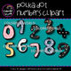 Polka dot pattern numbers clipart - Amped Up Learning