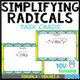 Simplifying Radicals: 20 Task Cards + Note Cards - Amped Up Learning