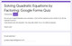 Solving Quadratic Equations by Factoring: Google Forms Quiz - 20 ...