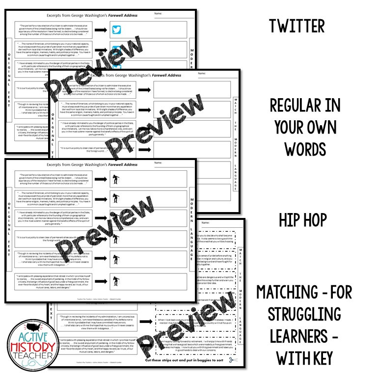 Washington's Farewell Address - Modern Day Mash-Up