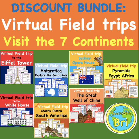 Discount Bundle- Virtual Field Trip to the 7 Continents-PDF version