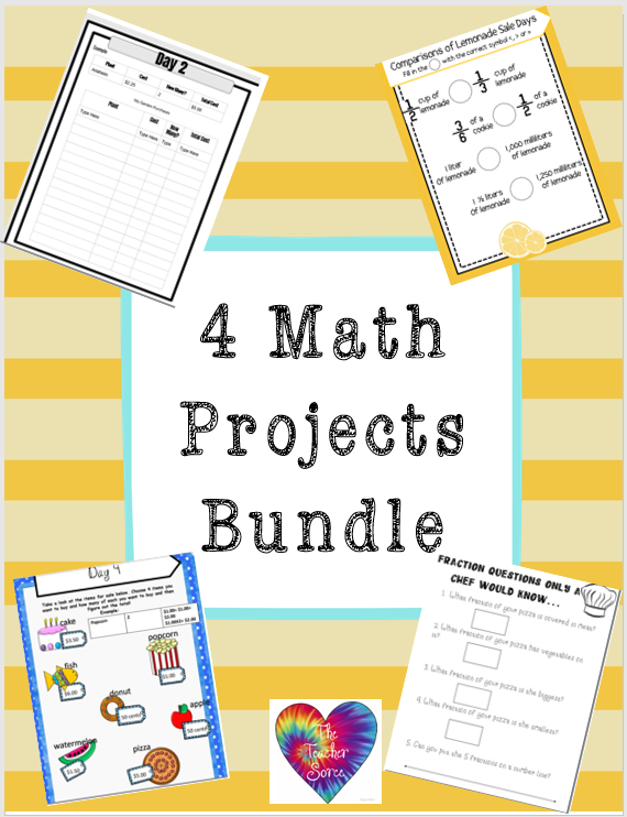 4 Math Projects Bundle (2-5)