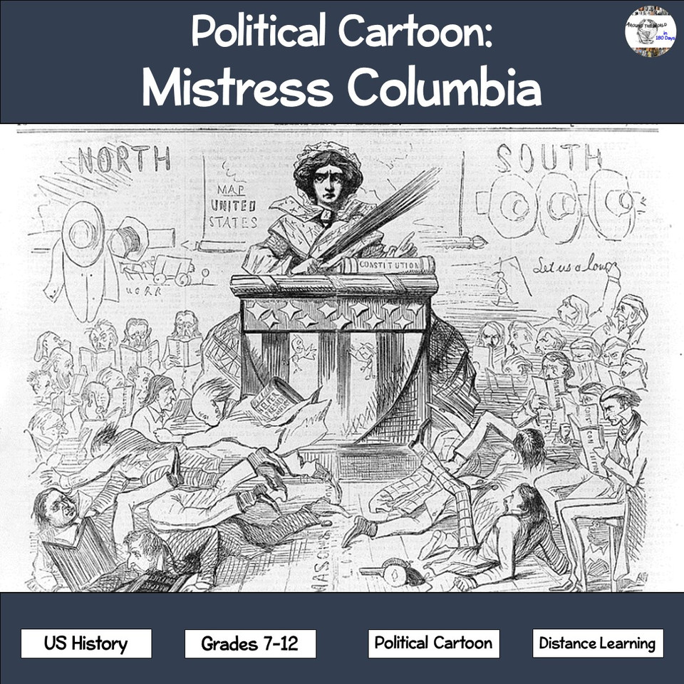 Political Cartoon: Mistress Columbia - Amped Up Learning