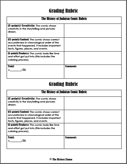 History of Judaism Comic Non-Editable - FREE - Amped Up Learning