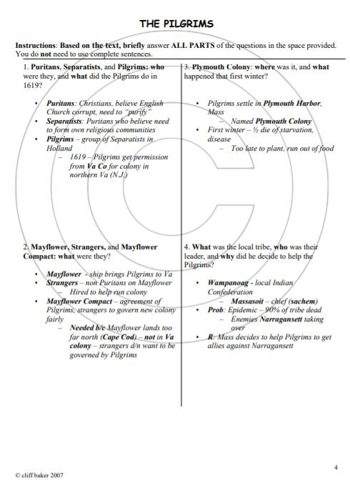 Pilgrims and Plymouth Colony mini-unit, including text - Amped Up Learning
