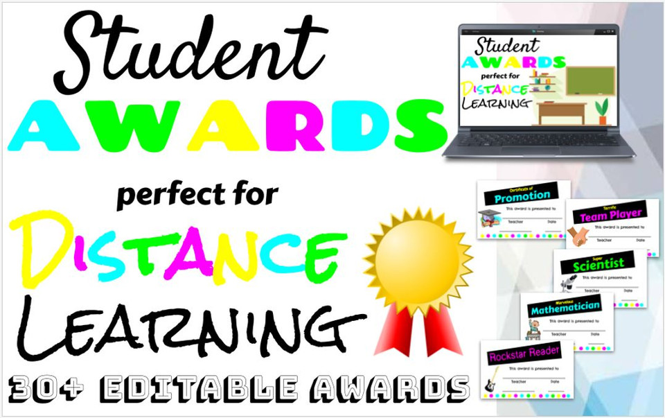 EDITABLE Virtual Awards Ceremony + End of the Year (PPT)