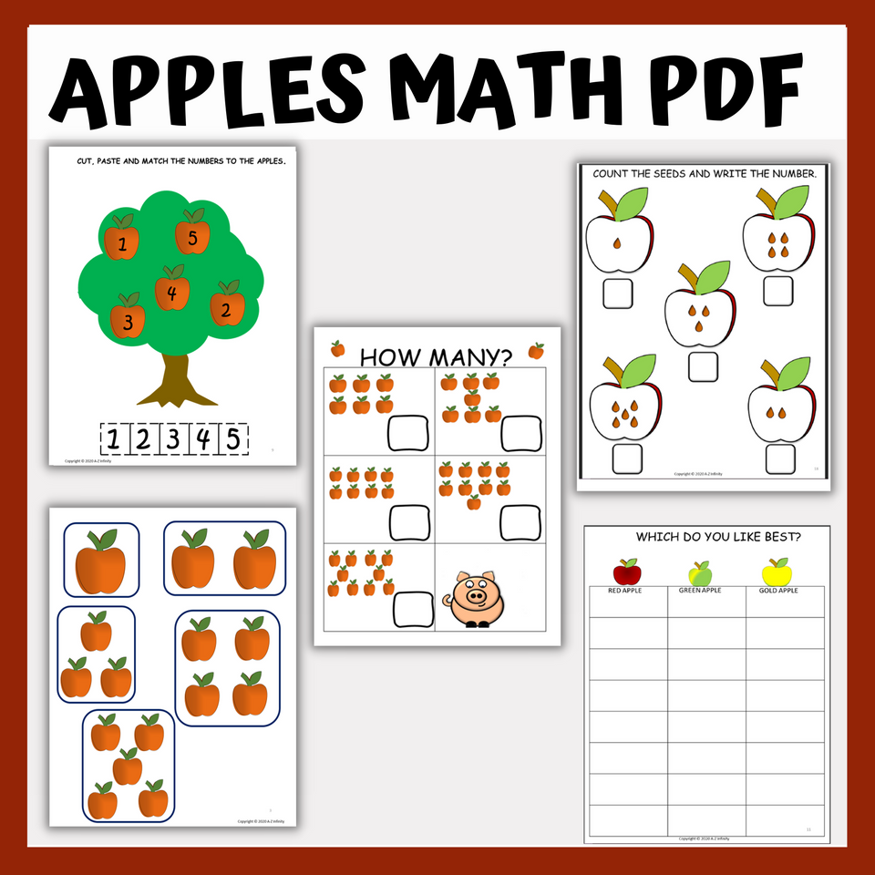 Apple Math Worksheets