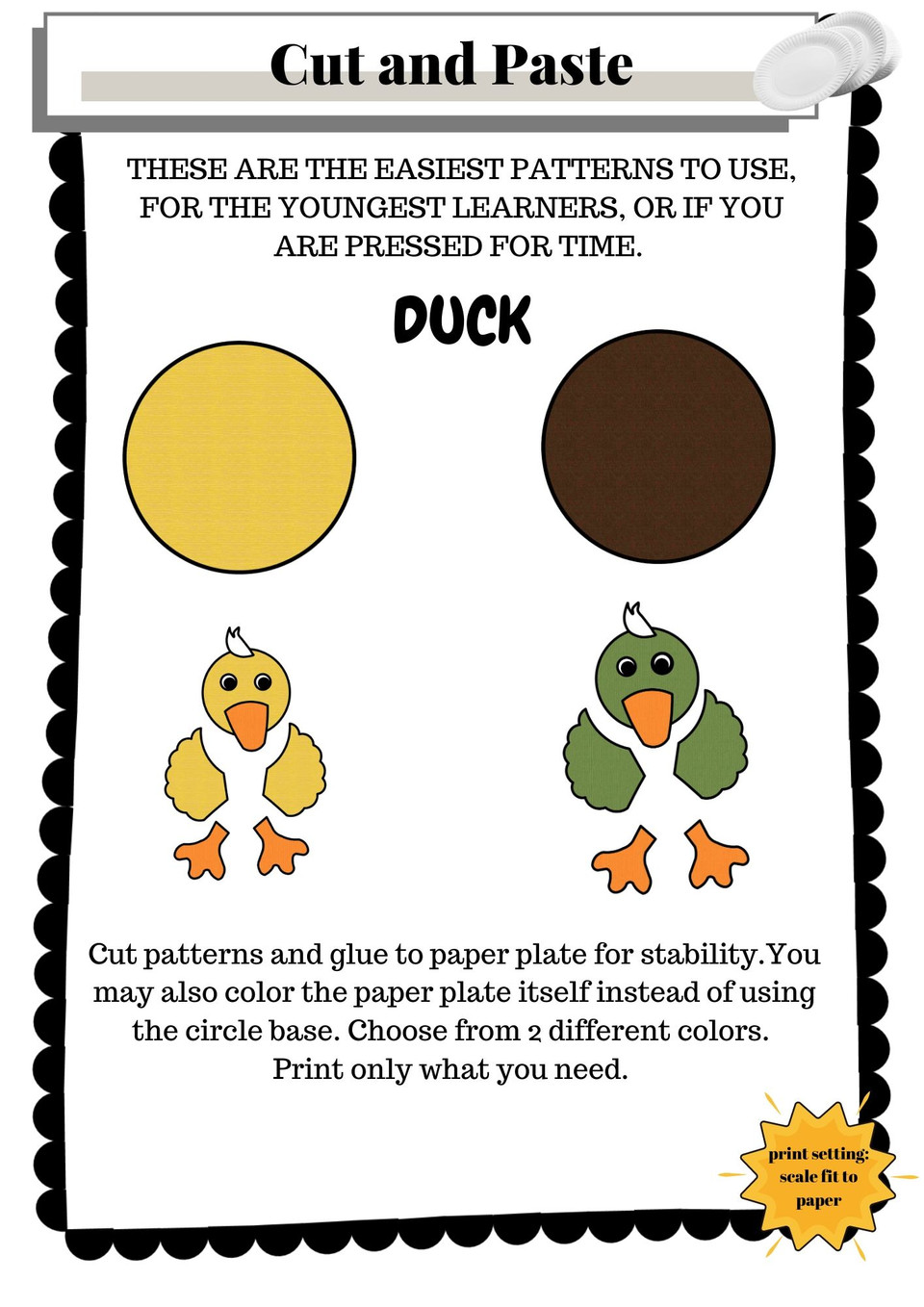 Monkey Paper Plate Animal Craft Paper & DIGITAL version! - Monkey Day ...