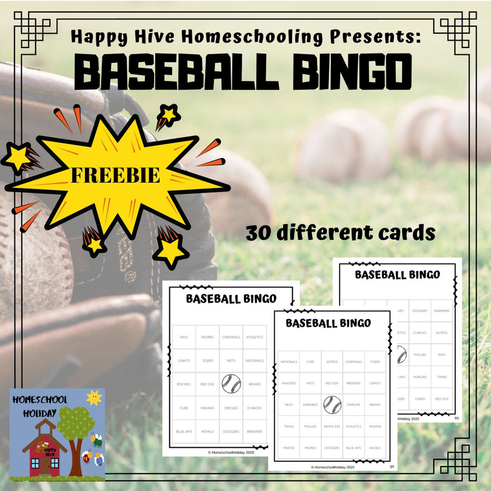 Baseball Bingo - 30 cards with Major League Baseball Teams FREEBIE