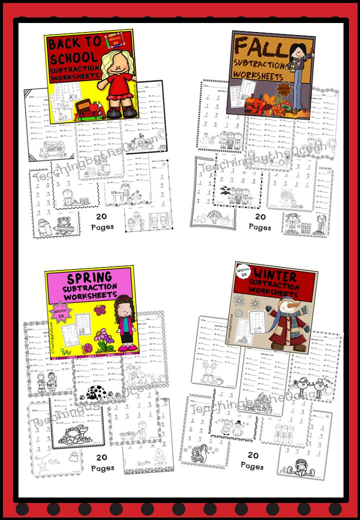 Addition and Subtraction to 20 Fact Fluency - Freebie
