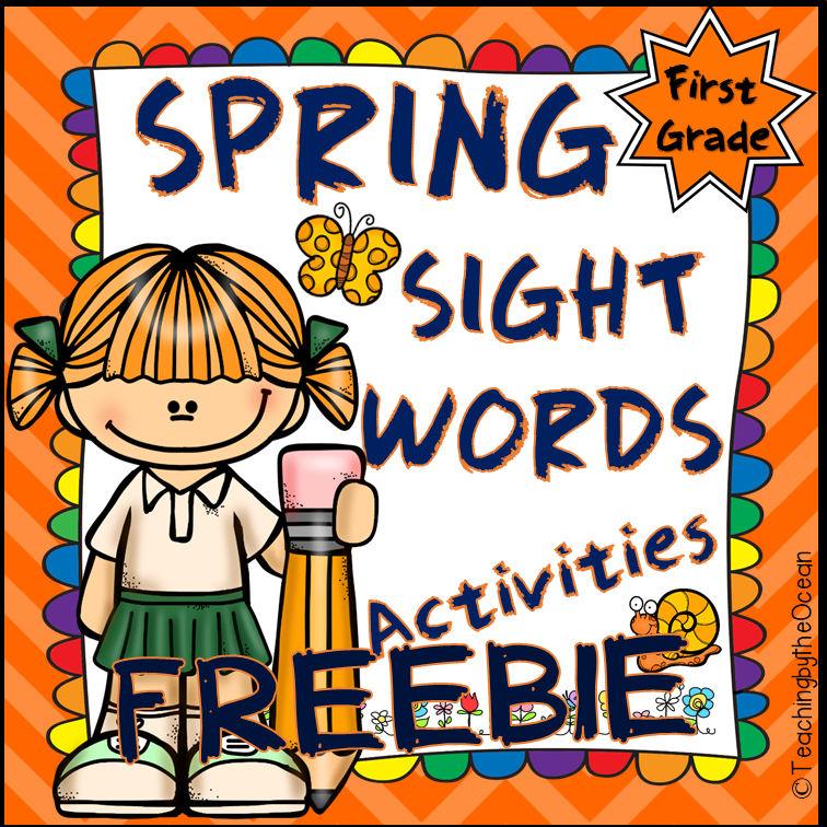 First Grade Sight Words Worksheets FREEBIE - Spring Themed - Amped Up ...