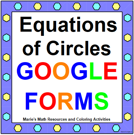CIRCLES - EQUATIONS OF CIRCLES: GOOGLE FORMS QUIZ (PROB. 20) DISTANCE ...