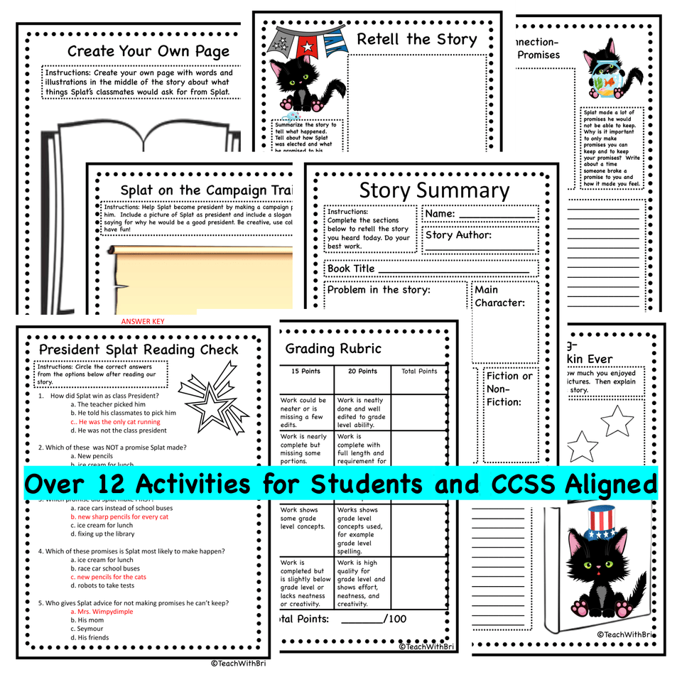 Virtual Read-A-Loud - Splat the Cat for President