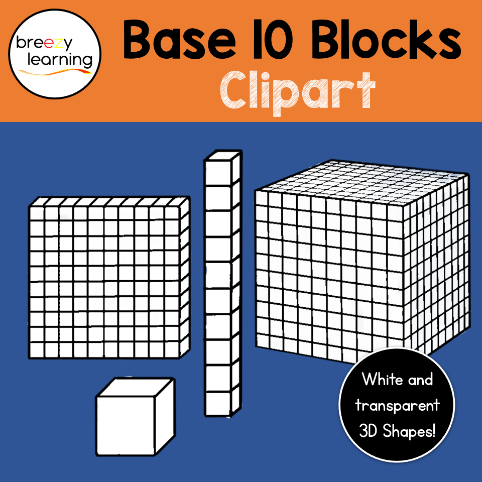 Base Ten Blocks/Isometric/MAB Clipart
