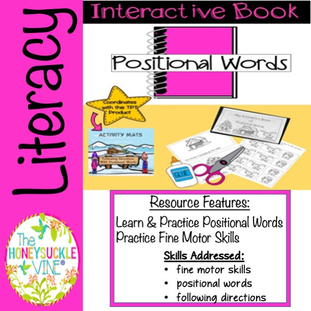 Interactive Book with Positional Words