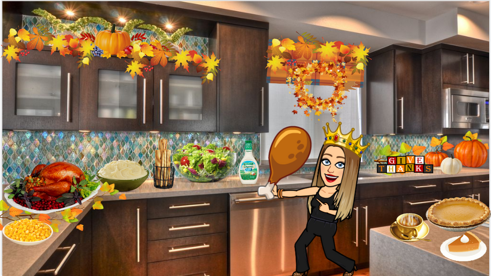 Bitmoji Classroom Template - Thanksgiving (Upper Elem to Mid-High)
