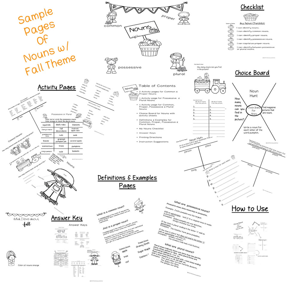 Modified Nouns - Food Shopping Activity