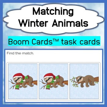 Matching: Winter Animal Theme Boom Cards™