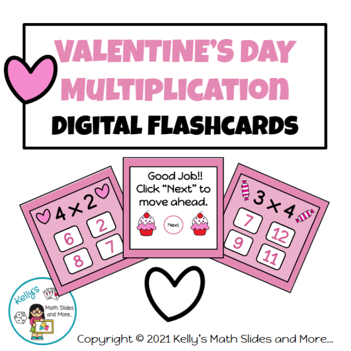 Valentine's Day - Subtraction Flashcards - Amped Up Learning