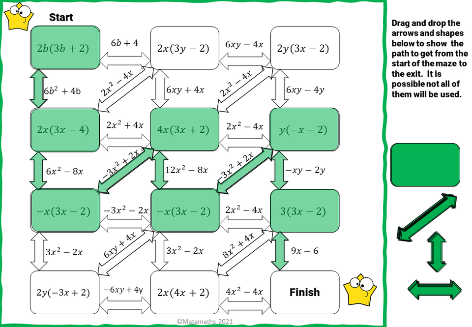 FREEBIE Multiplying Monomials and Binomials Digital Maze