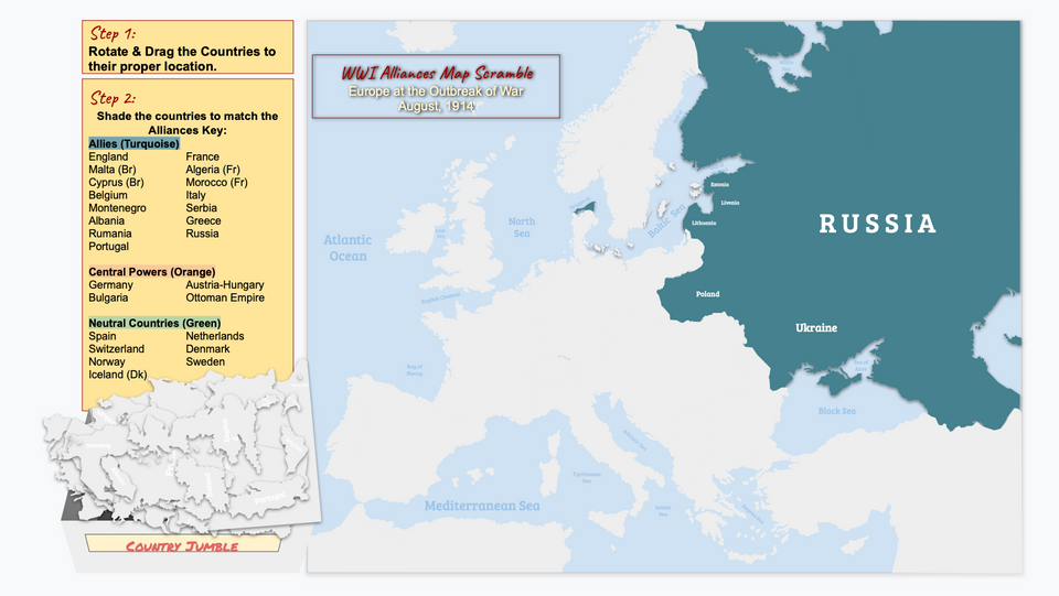 WWI Map - Amped Up Learning