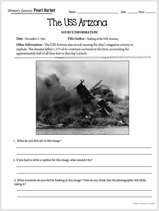 Pearl Harbor Primary Source Mini-Pack (Google Compatible)