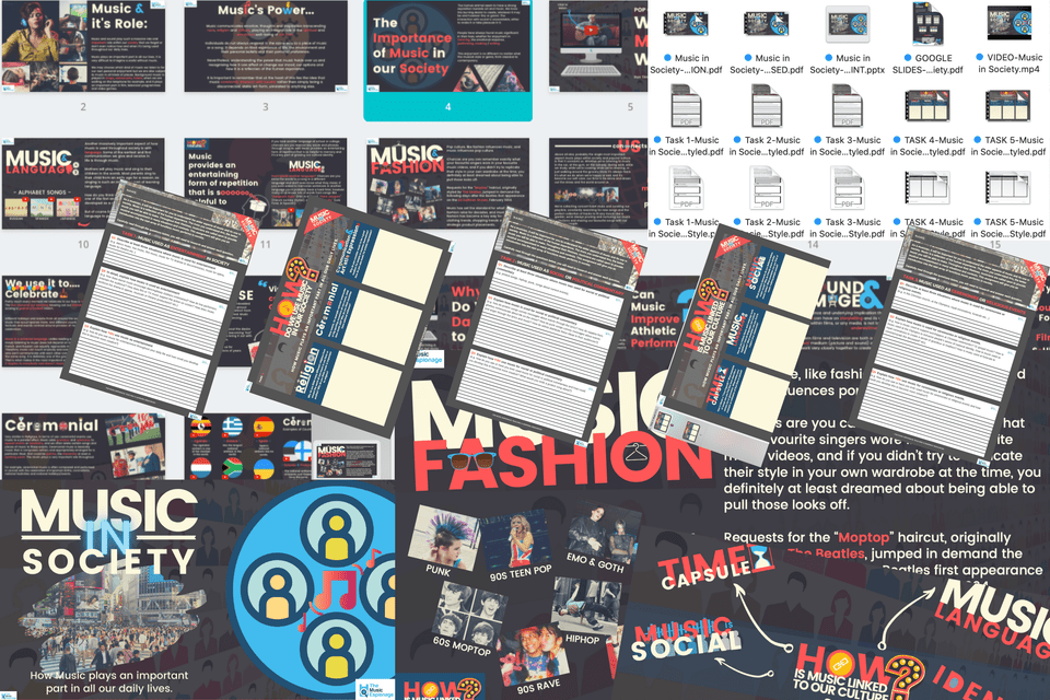 Generations and Their Music-FULL LESSONS-Distance Learning | Google Slides™