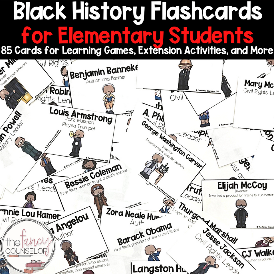 85 Black History Flash Cards Elementary