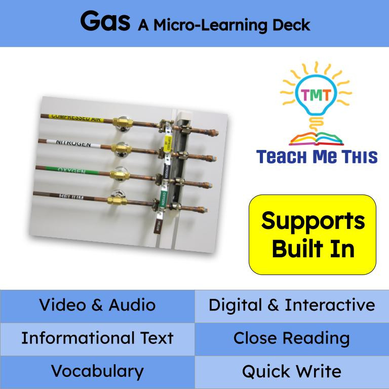 Gas Informational Text Reading Passage and Activities