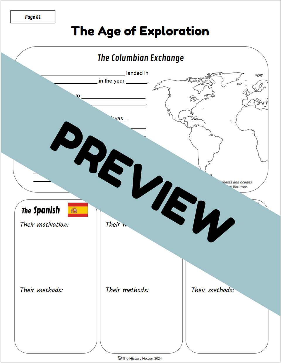 Exploration & Colonization - Interactive Notes | TEKS/STAAR Social Studies