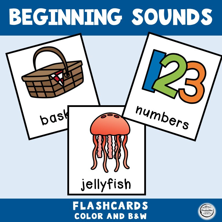 Beginning Sounds Flashcards, Puzzles, Clip Cards & Worksheets