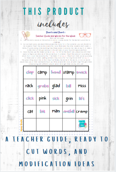 3rd Grade Weekly Spelling Routine-Short e, o, and u