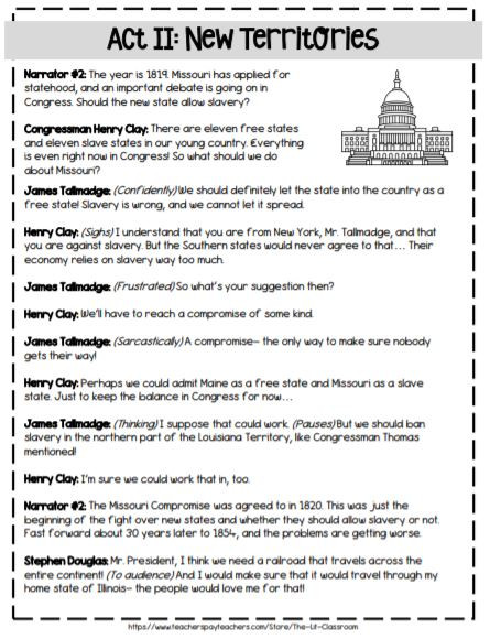 Sectionalism/ Causes of the Civil War Reader's Theater - Amped Up Learning