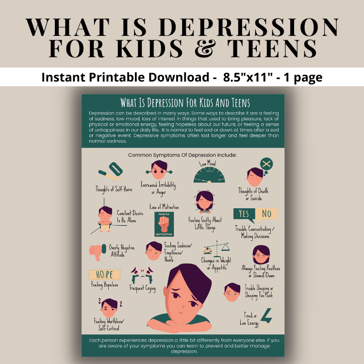Depression Mental Health Education - What Is Depression In Kids & Teens ...