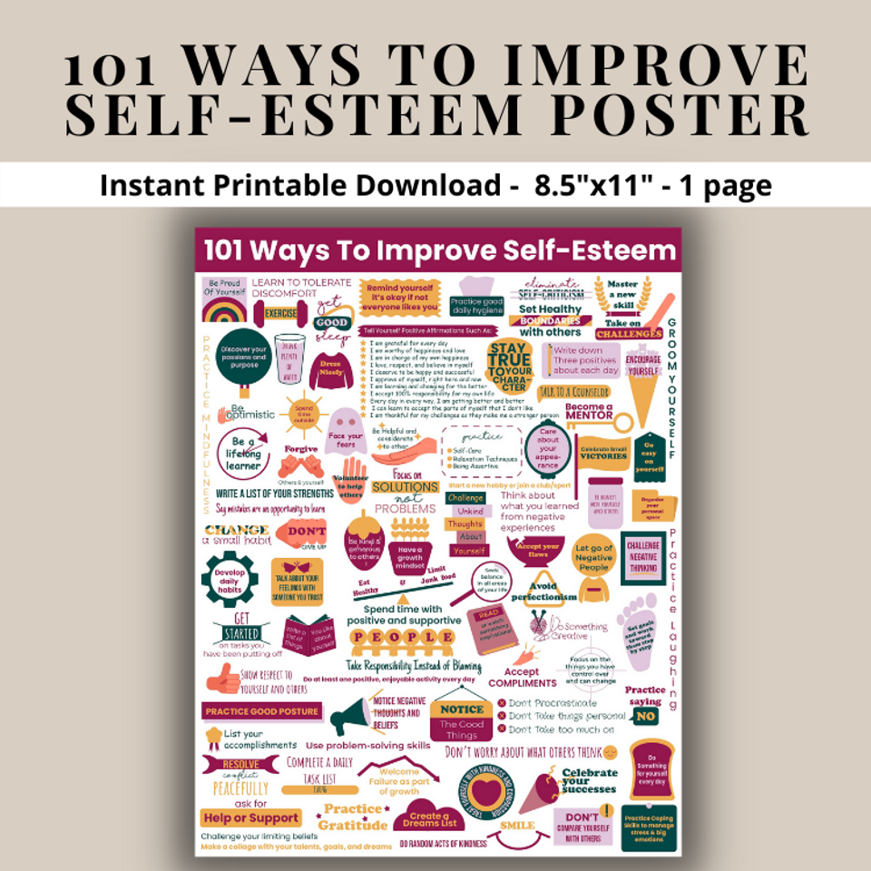 Self-Esteem: 101 Ways To Improve Self-Esteem Kids & Teens - Self ...