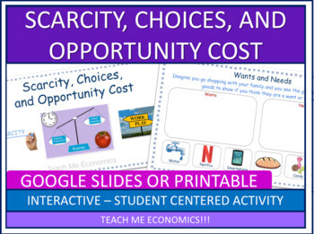 Scarcity Choices Opportunity Cost Economics Google Slides Activity or ...