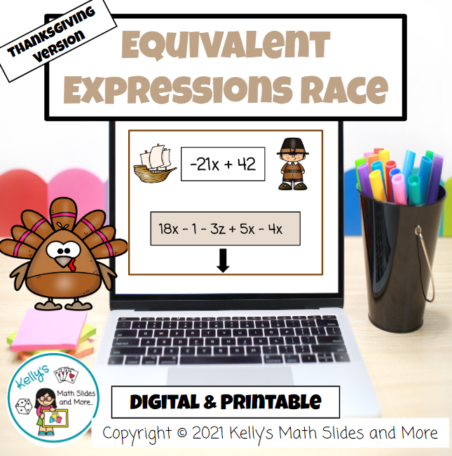 Halloween Equivalent Expressions Race - Digital