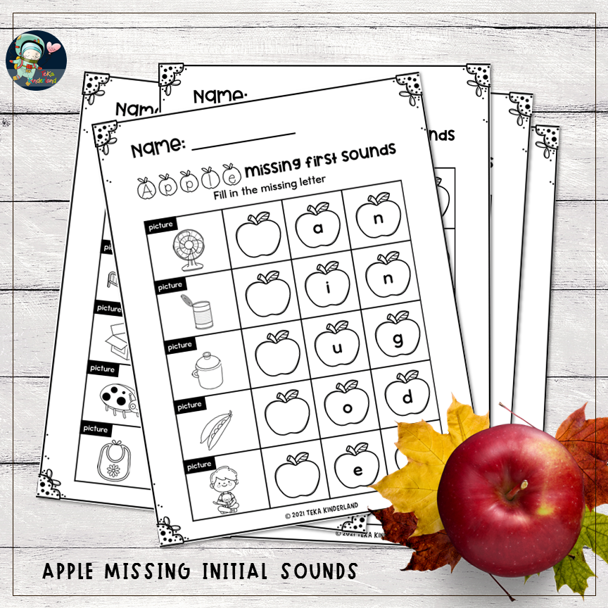 Apple CVC Practice Worksheets