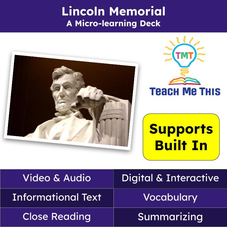 Lincoln Memorial Informational Text Reading Passage and Activities