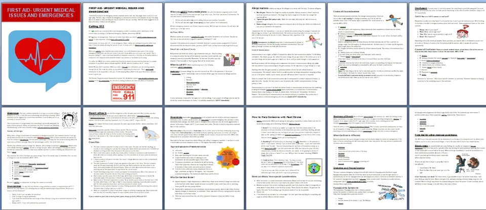 First Aid- Urgent Medical Issues and Emergencies - Amped Up Learning