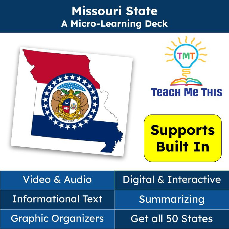 Missouri (50 States and Capitals) Informational Text and Activities