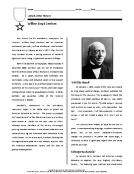 Biography: William Lloyd Garrison
